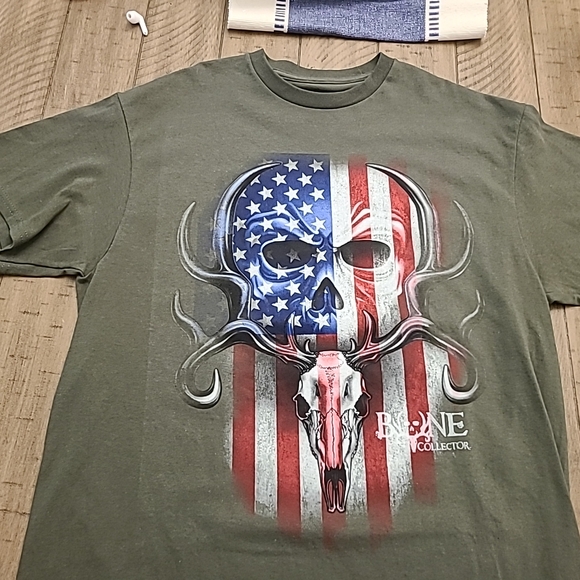 Shirts | Bone Collector Olive Green Skull Tshirt | Poshmark